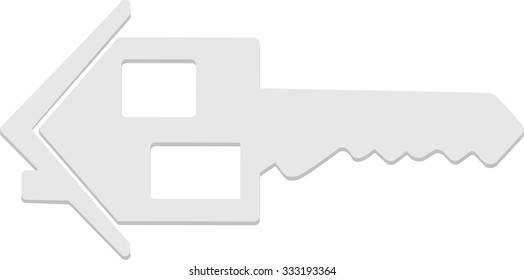 Icon House Key Black White Vector Stock Vector (Royalty Free) 333078950 ...