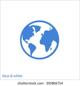 Earth Logo Design Vector Blue Stock Vector (Royalty Free) 1836820210