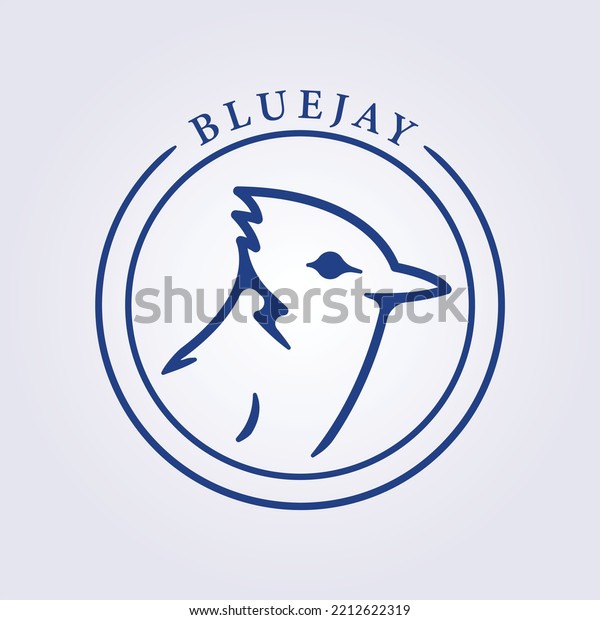 Iconic Bluejay Bird Logo Icon Symbol Stock Vector (Royalty Free ...