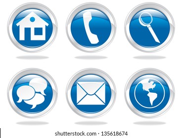 Icons Buttons Web Site Template: stockvector (rechtenvrij) 135618674 ...