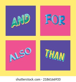 Icons Catchwords Vector Style Design Stock Vector (Royalty Free ...