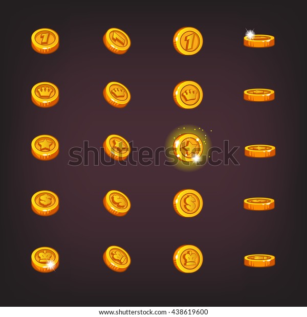 Icons Coins Set Game Interface Stock Vector (Royalty Free) 438619600 ...