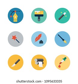 Icons Design Paint Brush Magic Wand Stock Vector (Royalty Free ...