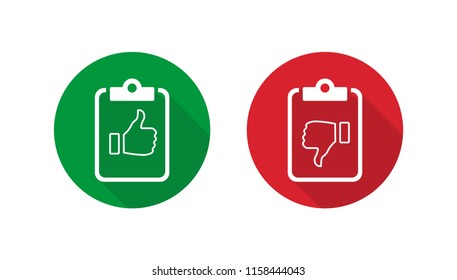 Icons Documents Positive Negative Symbols Stock Vector (Royalty Free ...