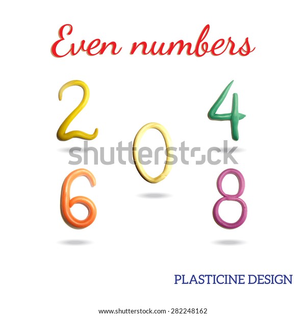 Icons Even Numbers On White Background Stock Vector (Royalty Free ...