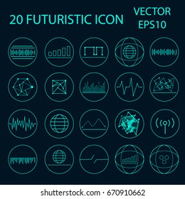 Icons Future Icon Set Design Vector Stock Vector (Royalty Free) 670910662