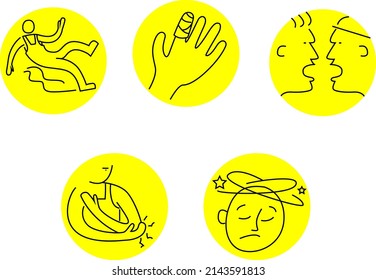 539 Injured worker icon Images, Stock Photos & Vectors | Shutterstock