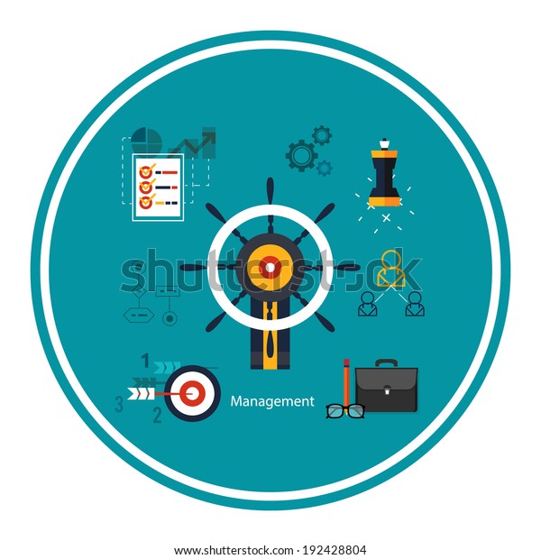 Icons Management Concept Business Tools Concept Stock Vector (Royalty ...
