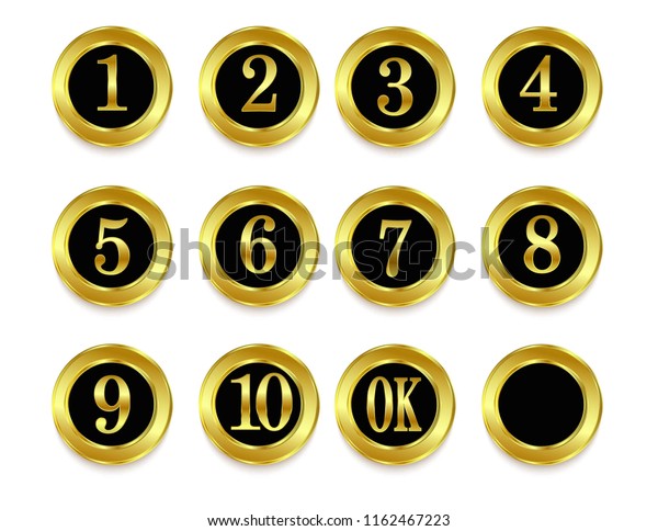 Icons Numbers 12345678910 Stock Vector (Royalty Free) 1162467223