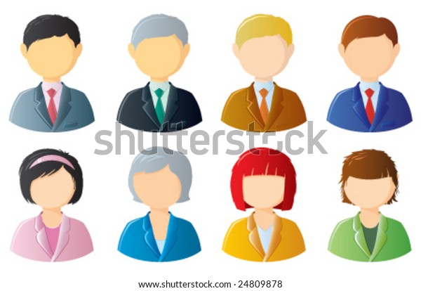 Icons Office People Stock Vector (Royalty Free) 24809878 | Shutterstock
