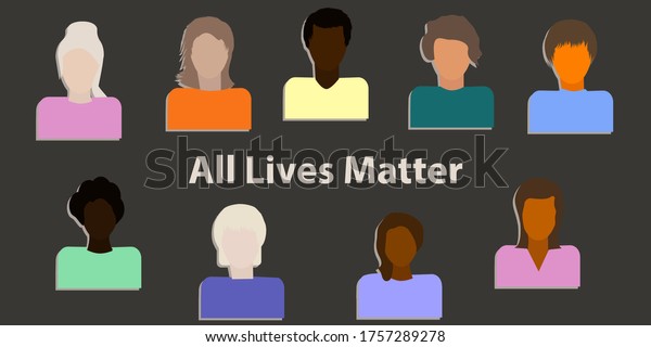Icons People Different Race Vector All Stock Vector (Royalty Free ...