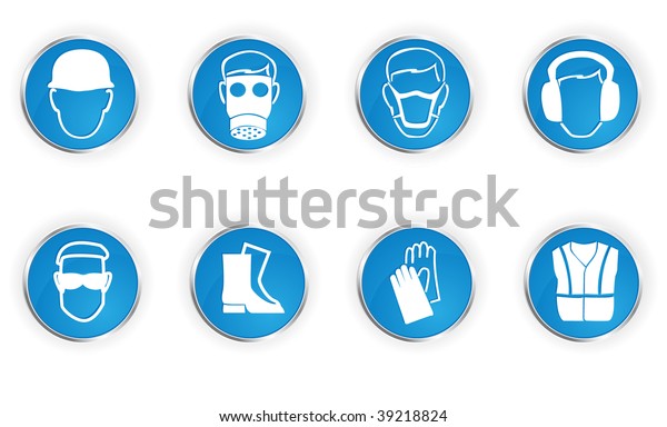 Icons Representing 8 Important Safety Instructions Stock Vector ...