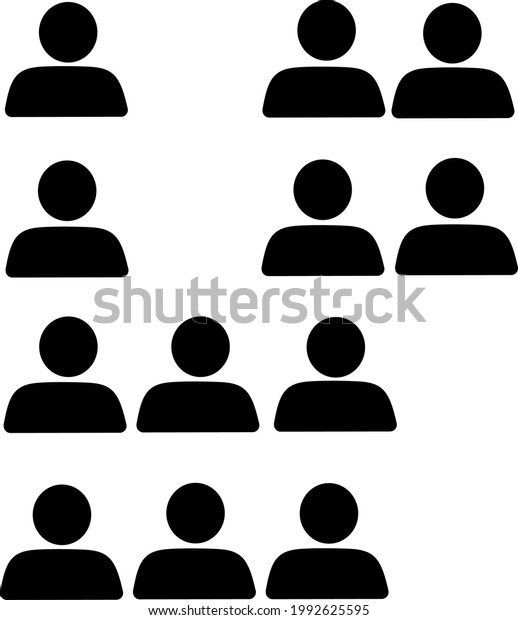 Icons Set Black Half Body People Stock Vector (Royalty Free) 1992625595 ...
