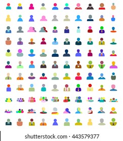 Icons Set Creative People Design Flat Stock Vector (Royalty Free ...