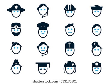 Icons Set Occupation Symbol Web Icons Stock Vector (Royalty Free) 333170501