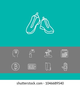 Icons Set Shoe Calendar Folder Elements Stock Vector (Royalty Free ...