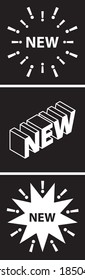 Icons Word New Stock Vector (Royalty Free) 1850480203 | Shutterstock