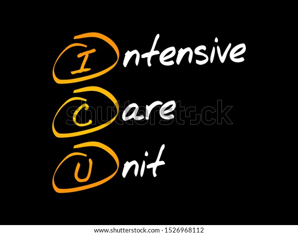 Icu Intensive Care Unit Acronym Medical Stock Vector (Royalty Free ...
