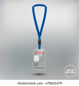 Id Card Access Lanyard Transparent Vector: vector de stock (libre de ...
