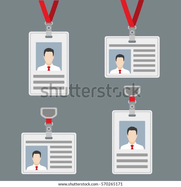 Id Card Badge Access Card Set Stock Vector (Royalty Free) 570265171 ...