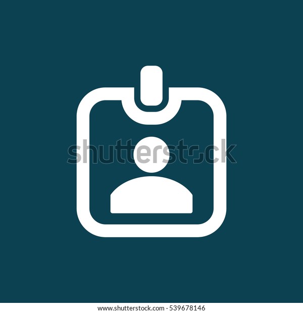 Id Card Badge Identification Icon On Stock Vector (Royalty Free ...