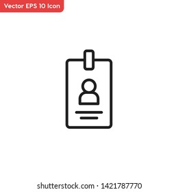 Id Card Vector Icon Identity Symbol Stock Vector (Royalty Free) 1134759233