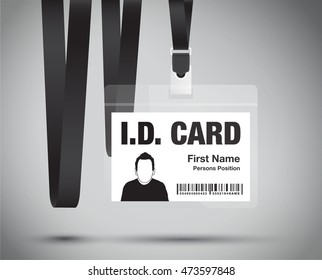 Id Card Black Stock Vector (Royalty Free) 470892563