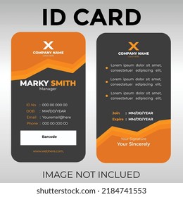 Id Card Design Template Stock Vector (Royalty Free) 2184741553 ...