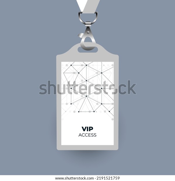 Id Card Design Template Access Card: เวกเตอร์สต็อก (ปลอดค่าลิขสิทธิ์ ...