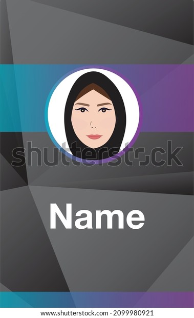 Id Card Design Vector Black Stock Vector (Royalty Free) 2099980921 ...