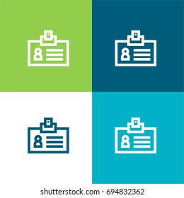 Id Card Green Blue Material Color Stock Vector (Royalty Free) 694832362 ...