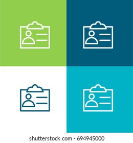 Id Card Green Blue Material Color Stock Vector (Royalty Free) 694945000 ...