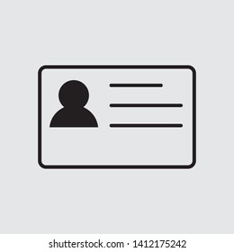 Identification Documents Icon Vector Symbol: เวกเตอร์สต็อก (ปลอดค่า ...