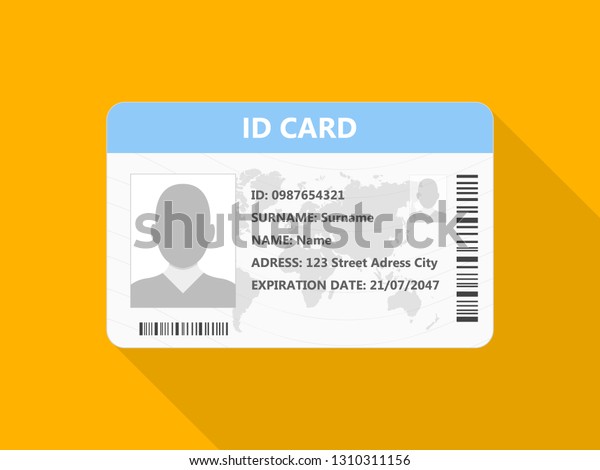Id Card Identity Card Illustration Vector Stock Vector (Royalty Free ...