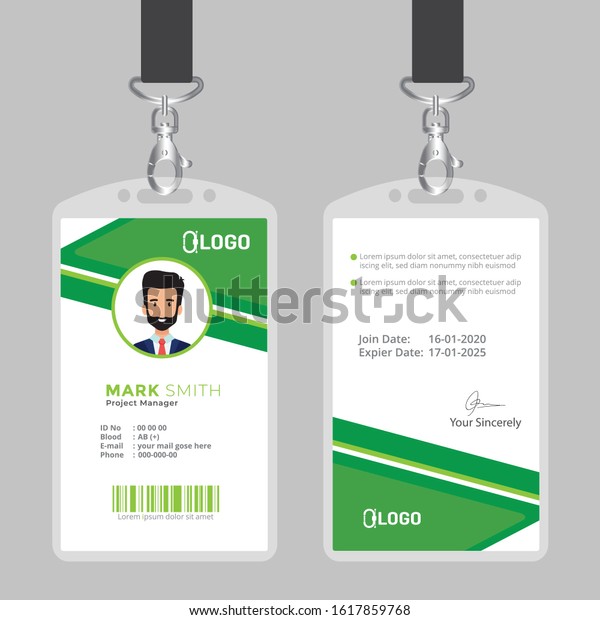 Id Card Lanyard Set Isolated Vector 库存矢量图（免版税）1617859768 | Shutterstock
