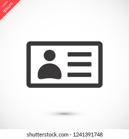 Id Card Line Icon Stock Vector (Royalty Free) 1241493448 | Shutterstock