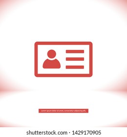 Vector Icon Business Card Lorem Ipsum Stock Vector (Royalty Free ...