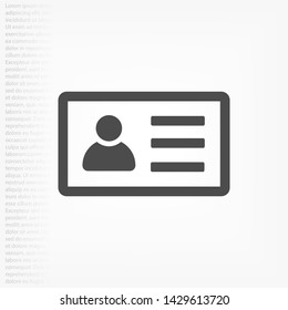 Id Card Line Icon Lorem Ipsum Stock Vector (Royalty Free) 1429613720 ...