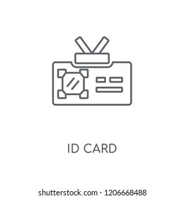 Id Card Linear Icon Id Card Stock Vector (Royalty Free) 1206668488 ...