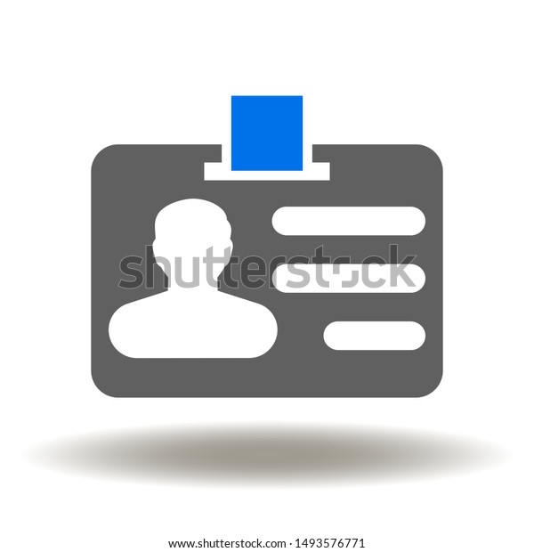 Id Card Name Tag Icon Vector Stock Vector (Royalty Free) 1493576771 ...