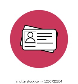 Id Card Outline Icon Stock Vector (Royalty Free) 1250722204 | Shutterstock