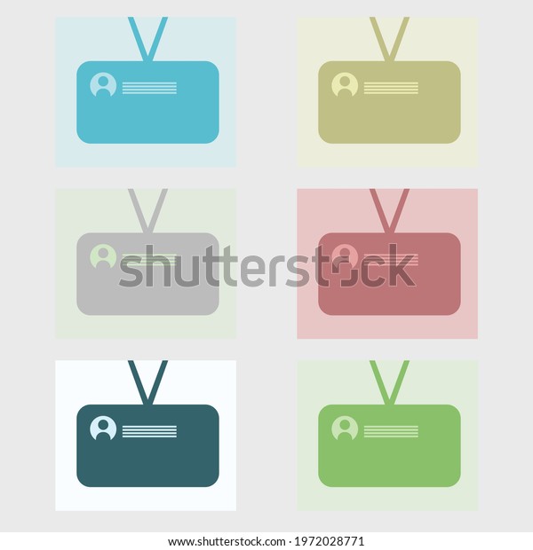 Id Card Photo Icon Set Vector Stock Vector (Royalty Free) 1972028771 ...