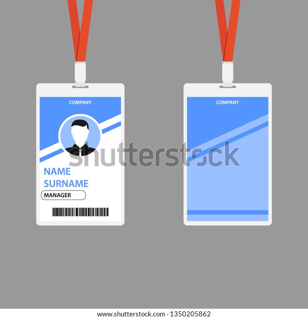 Id Card Realistic Id Card On Stock Vector (Royalty Free) 1350205862 ...
