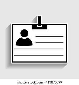 Id Card Sign Vector Sky Blue Stock Vector (Royalty Free) 691178338