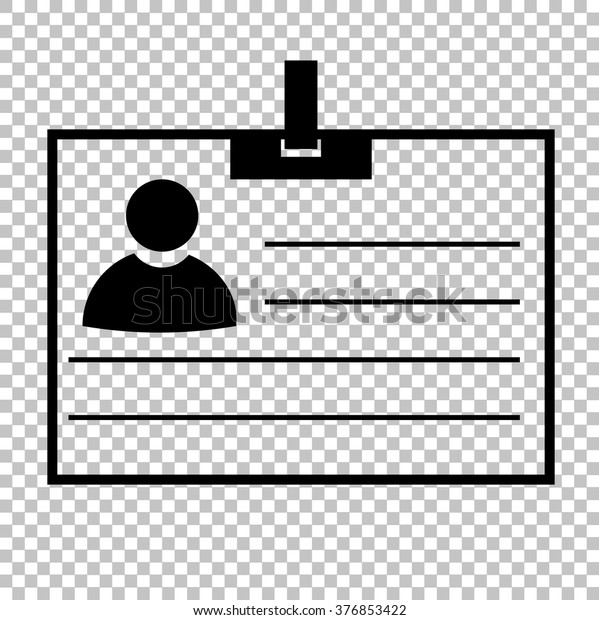 Id Card Sign Flat Style Icon Stock Vector (Royalty Free) 376853422 ...