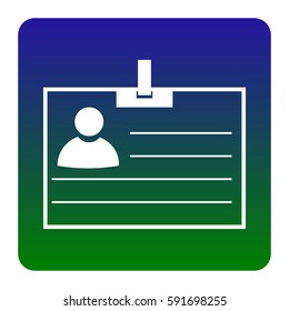 Id Card Sign Vector White Icon Stock Vector (Royalty Free) 591698255 ...
