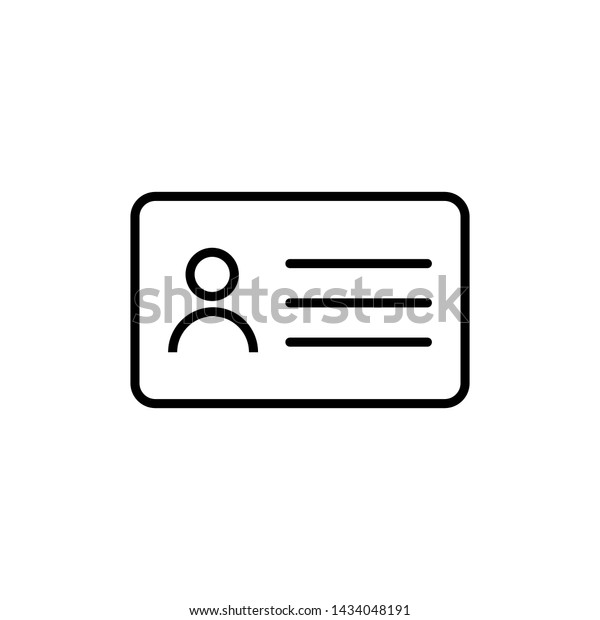 Id Card Symbol Vector Icon Illustration Stock Vector (Royalty Free ...