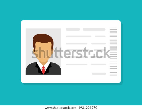 Id Cards Personal Info Data Identification Stock Vector (Royalty Free ...