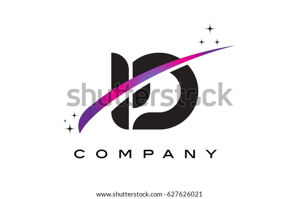 Id D Black Letter Logo Design Stock Vector (Royalty Free) 627626021 ...