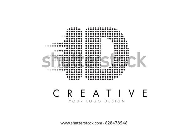 Id D Letter Logo Design Black Stock Vector (Royalty Free) 628478546
